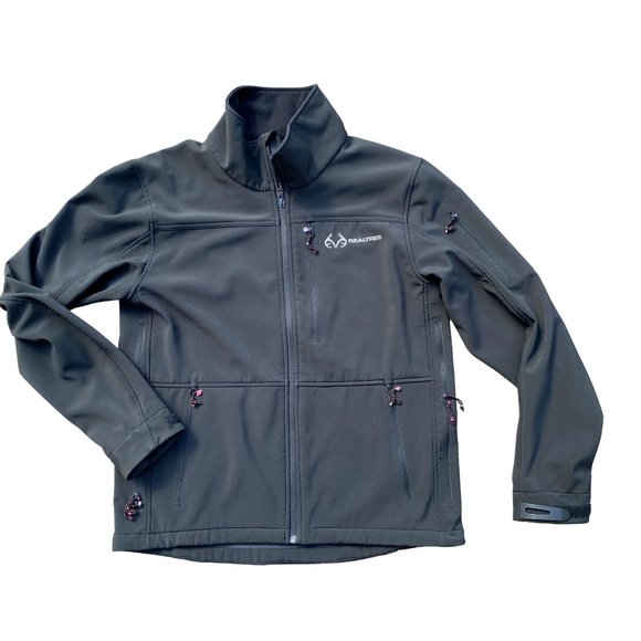 Realtree | Jackets & Coats | Realtree Hybrid Techshell Black Hunting ...